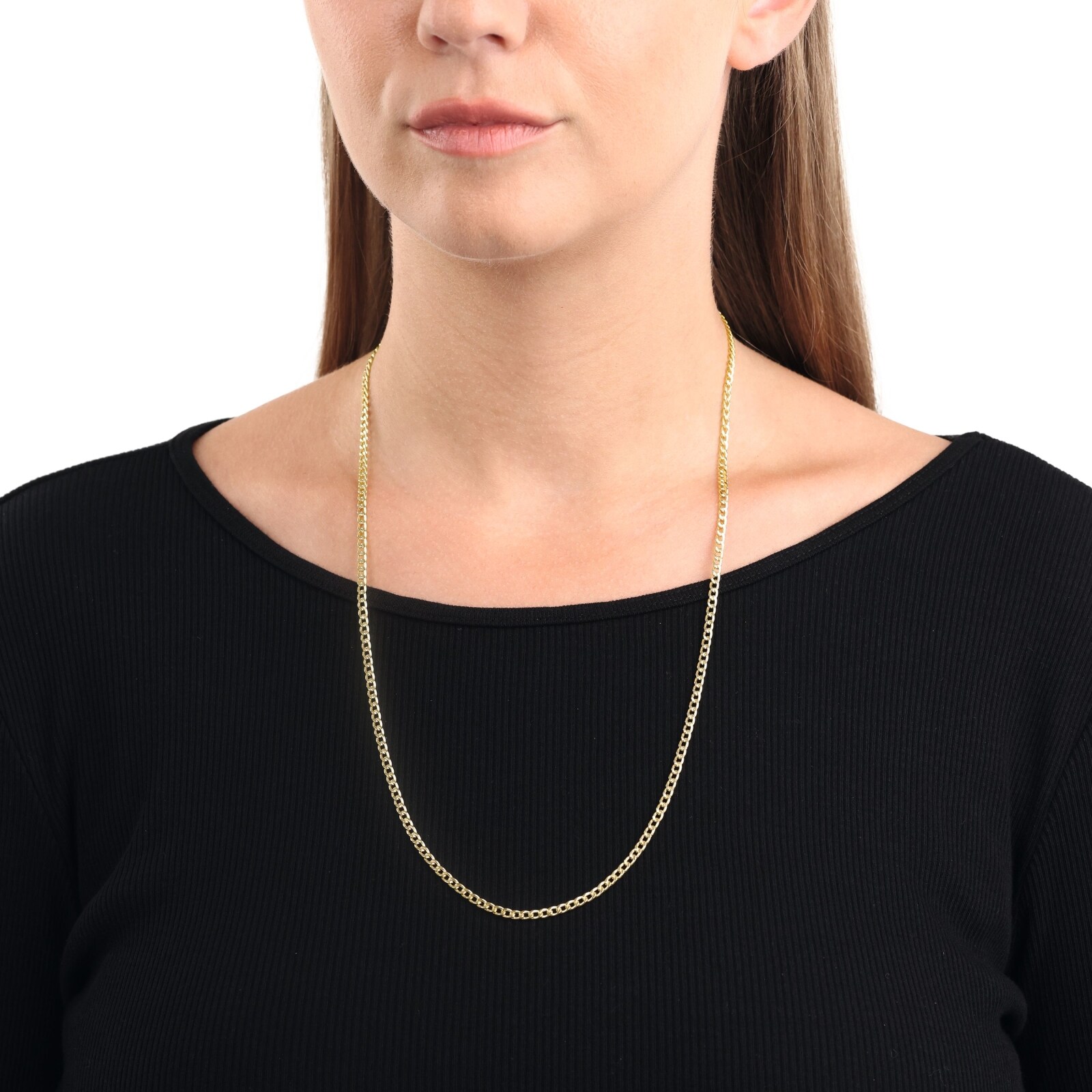 AMOR 9ct Yellow Gold Tank Chain Necklace 2016372. | Goldsmiths