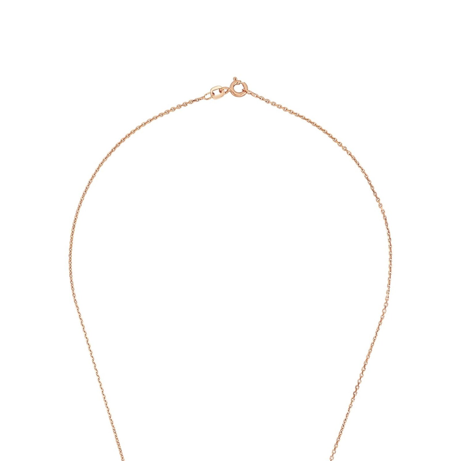 AMOR Rose Gold Coloured Sterling Silver Cubic Zirconia Leaf Pendant ...