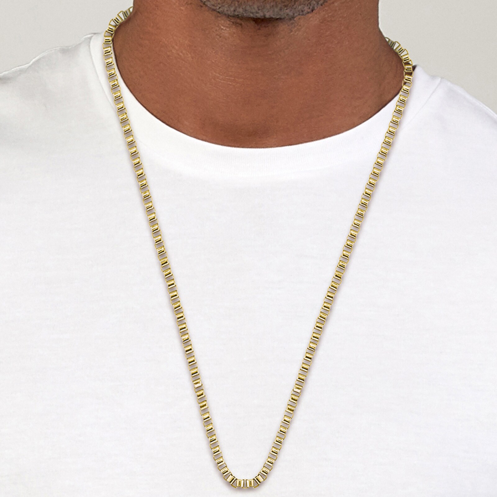 BOSS Gents BOSS Yellow Gold Coloured Chain Necklace 1580291 | Goldsmiths
