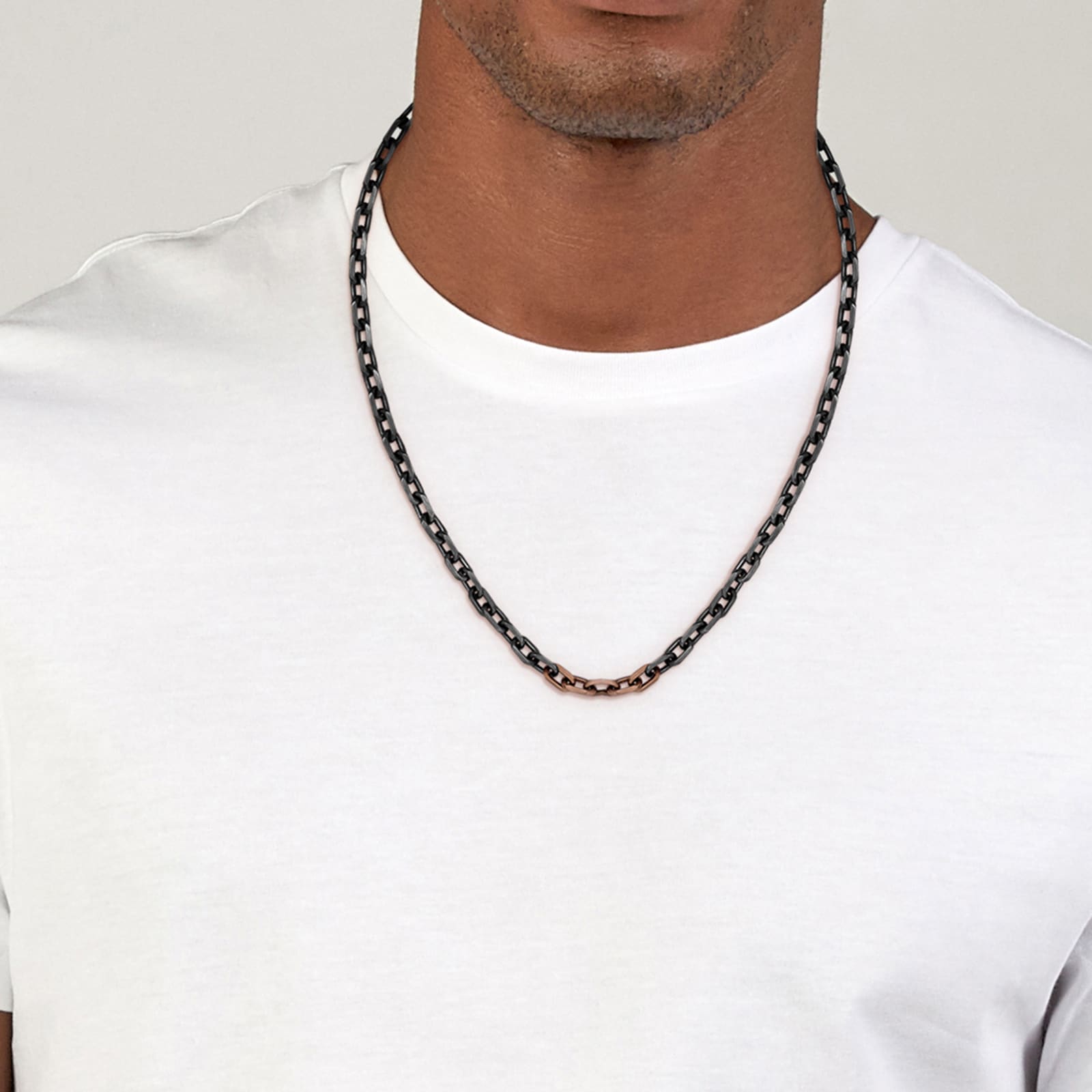 BOSS Gents BOSS Kane Black Stainless Steel Necklace 1580536 | Goldsmiths