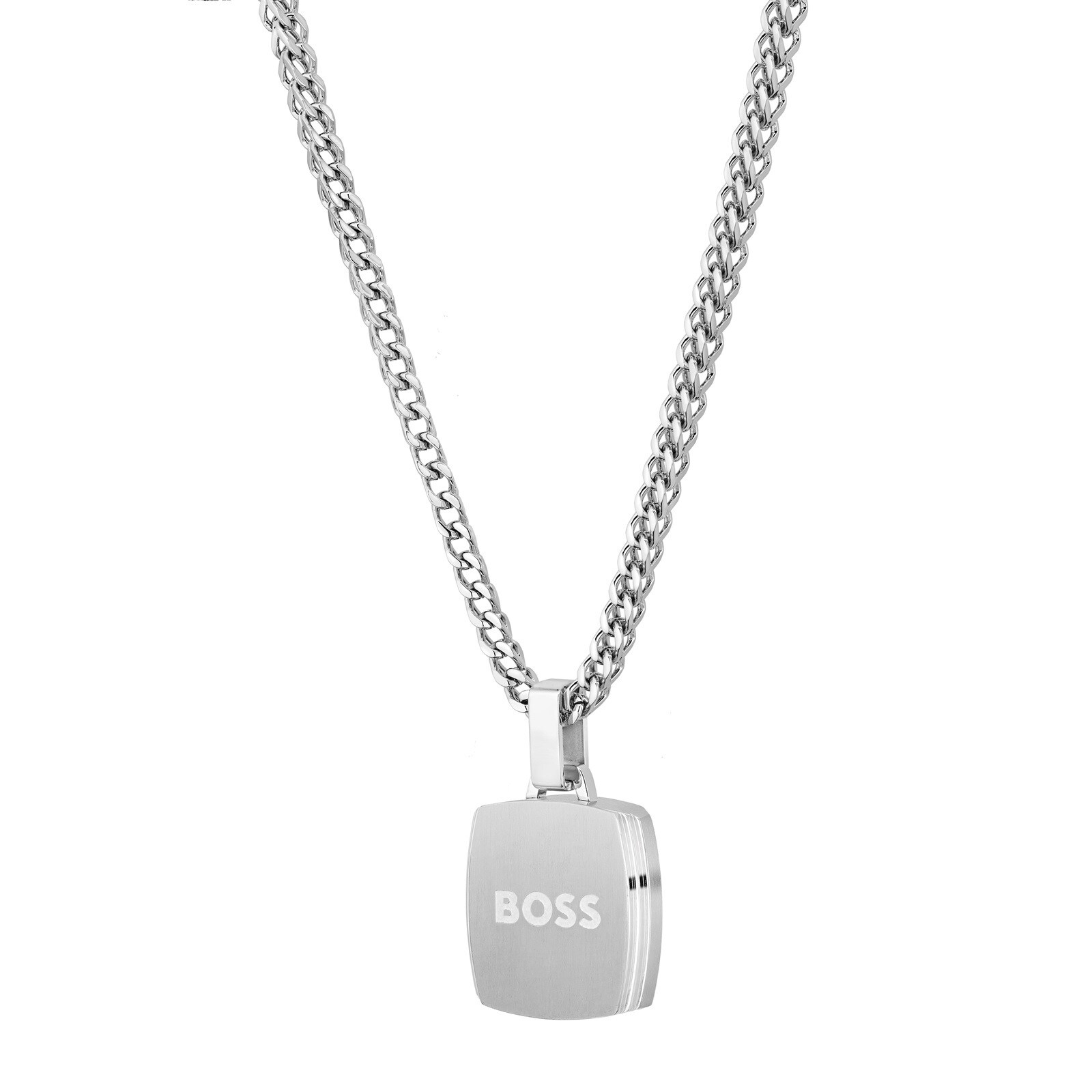 Boss Gents BOSS Stainless Steel Necklace With a Black Onyx Pendant ...