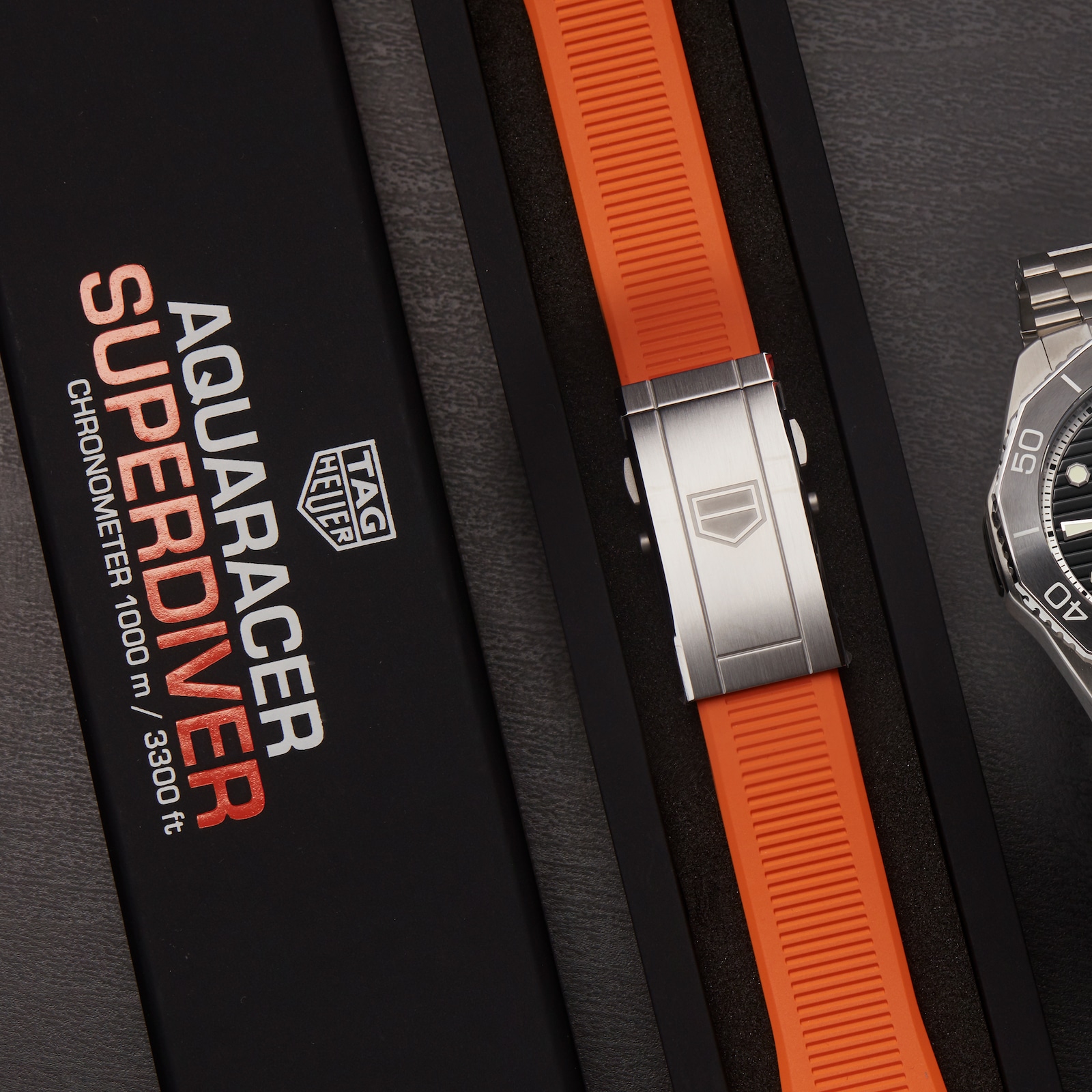TAG Heuer Complimentary Orange Superdiver Rubber Strap BT6300 | Watches ...
